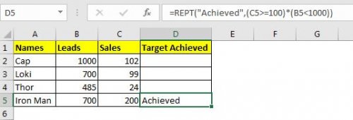Return Conditional Output Using Rept Function 7448
