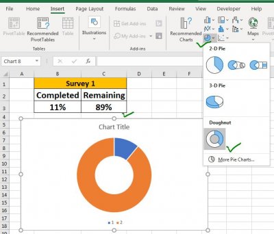 How to Create Circular Progress Chart in Excel