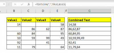 How to Combine Cells With Comma in Excel