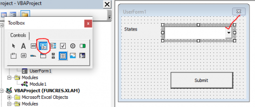 How To Use Combobox In Vba Excel Userform