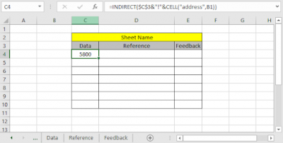 Excel increment cell reference using INDIRECT function