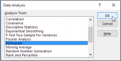How to use Histograms plots in Excel