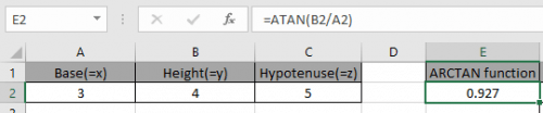 How to use trigonometric functions in Excel