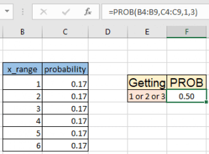 Calculate Discrete Probability in Excel